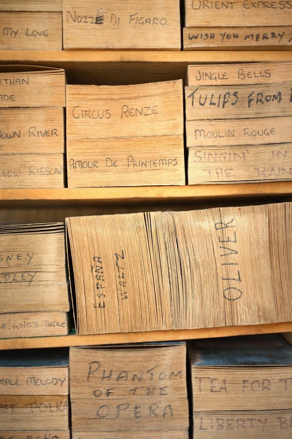 Organ Roll Music Paper stock image. Image of vintage - 20050751