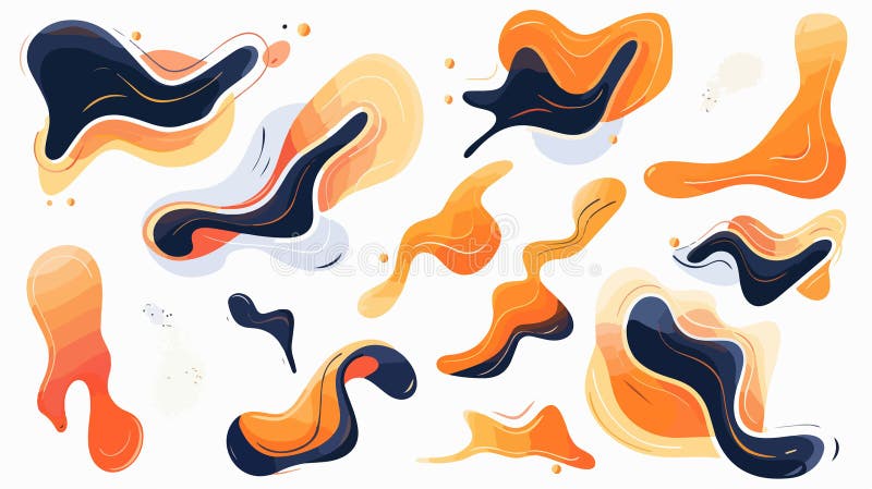 _Organic Abstract Fluid Shapes Set for Creative Designs Stock Vector - Illustration of design ...