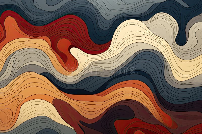 Organic Abstract Line Wave Background AI Generated Stock Photo - Image ...