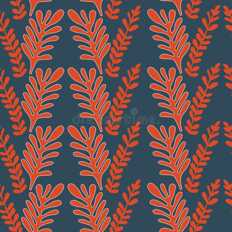 Organic Abstract Modern Red and Charcoal Seameless Pattern. Stock ...