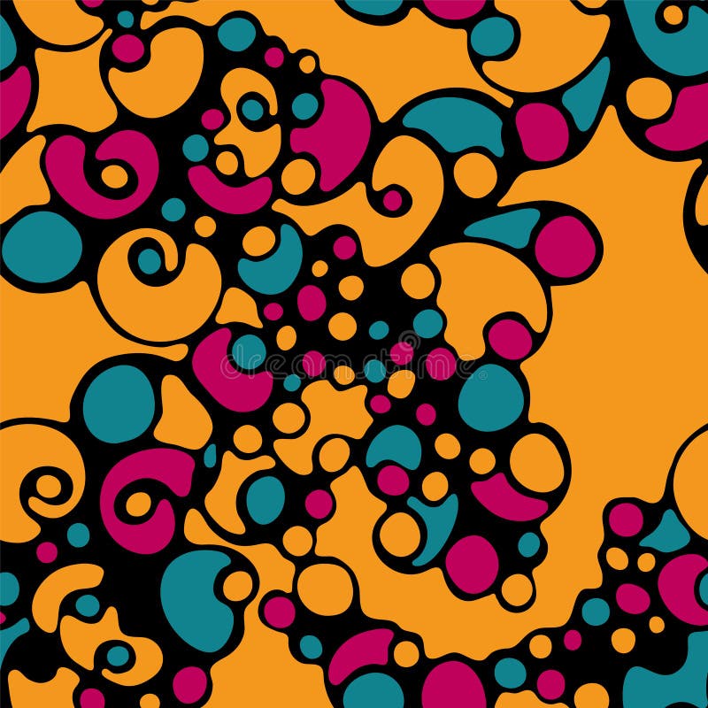 Organic Abstract Seamless Pattern Doodle Texture Background Design ...