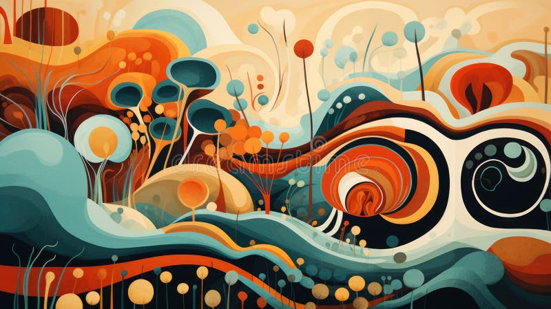 Organic Abstraction Nature Abstract Illustration - Generative AI ...