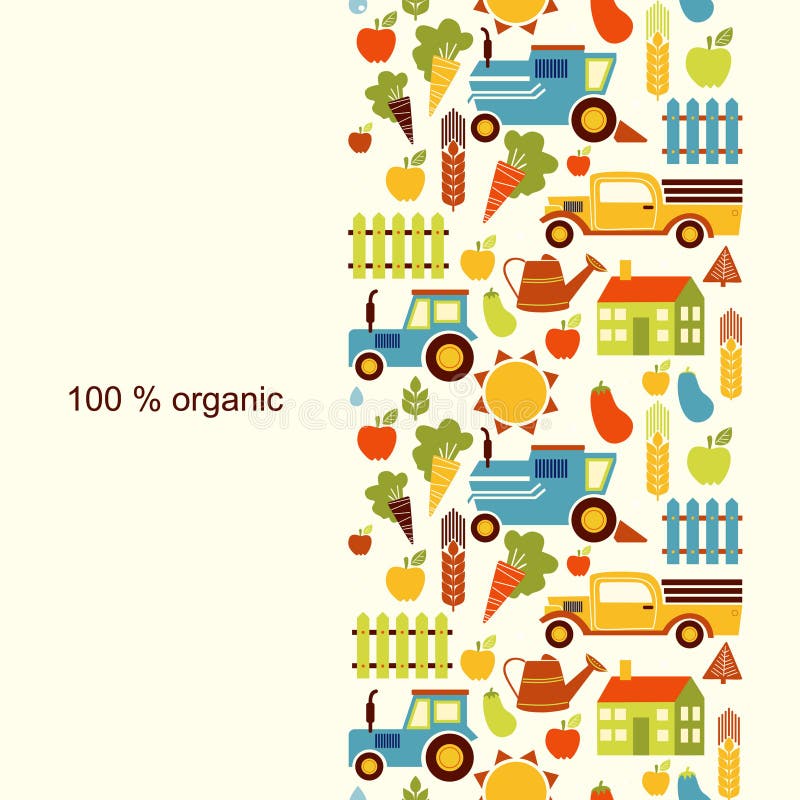 Agriculture Background. Vector Design. Organic Food Stock Vector ...