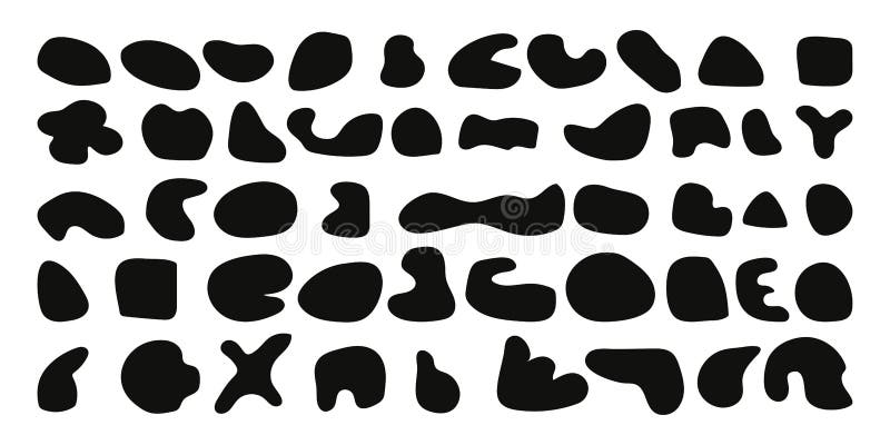 Organic Amoeba Blob Shape Set Stock Vector - Illustration of drop ...