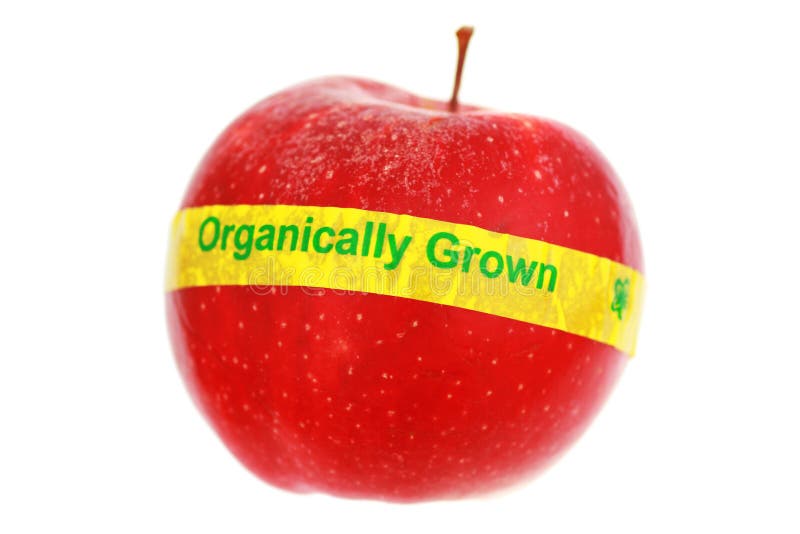Organic apple stock image. Image of fruity, label, delicious - 2464955
