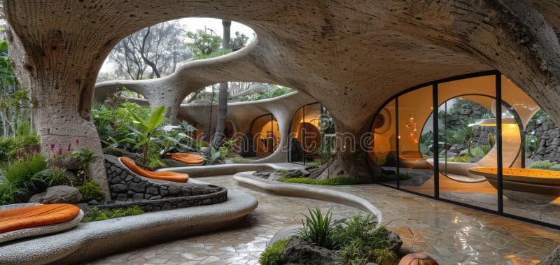 Organic Architecture, this Oasis Incorporates Flowing Lines and Natural ...