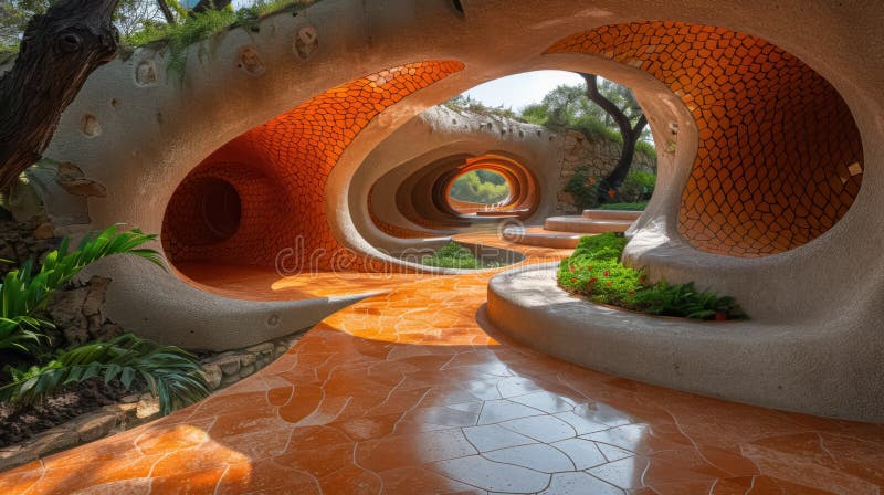 Organic Architecture, this Oasis Incorporates Flowing Lines and Natural ...