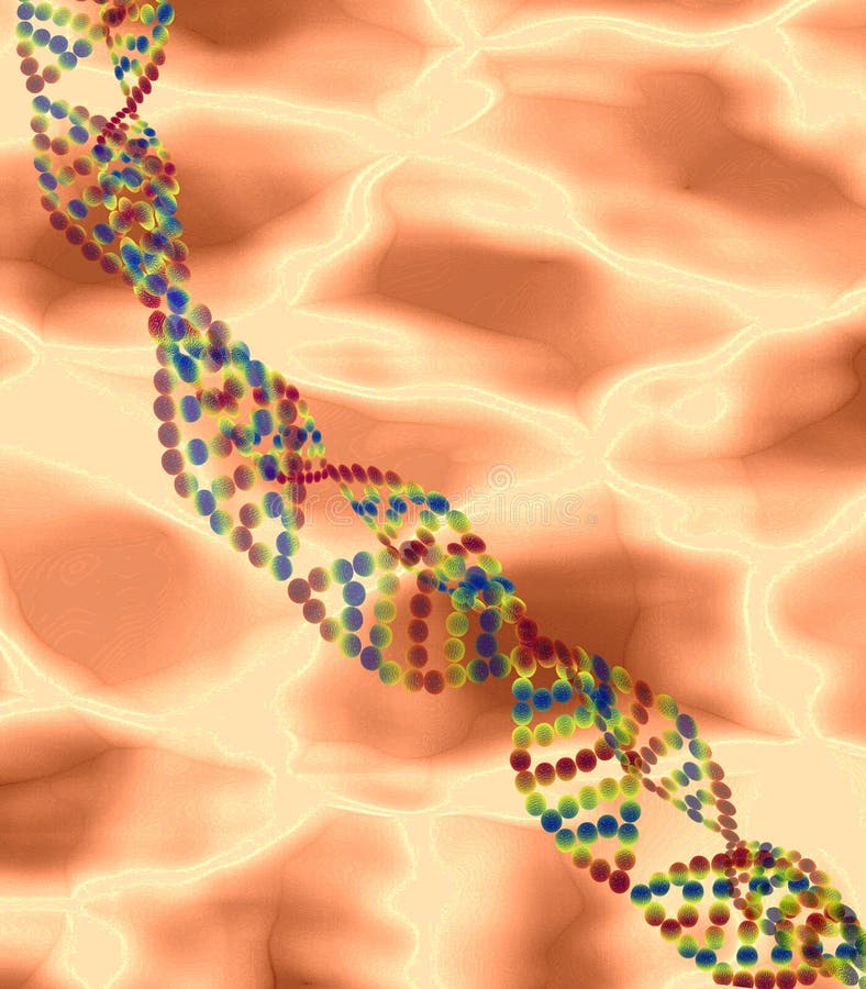 Organic Background of Cells and DNA Structure Stock Illustration ...