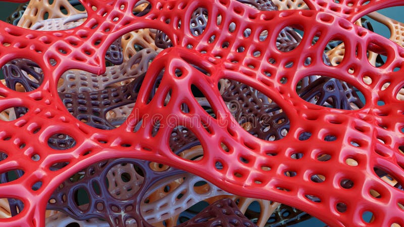 Organic Background Plastic Techno Mesh Abstract Melted Grid Art 3D ...