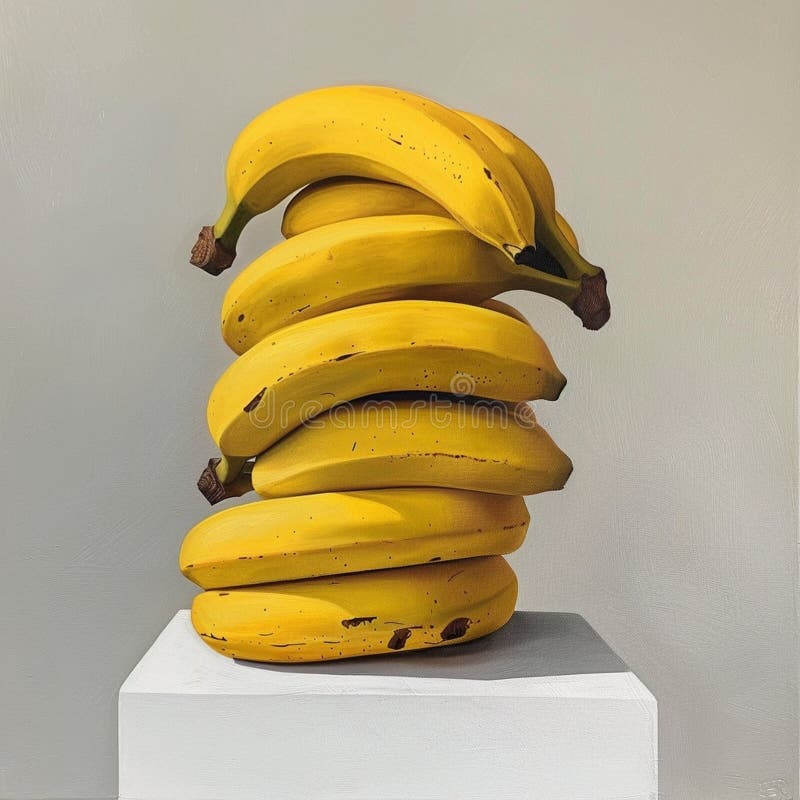 Organic Banana Stack for Healthy Snacking Stock Illustration ...