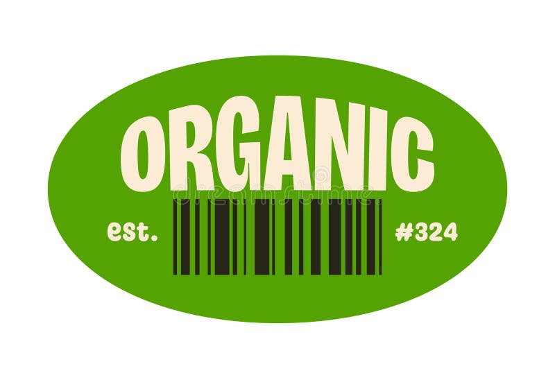 Organic Barcode Label Sticker Design Stock Illustrations – 38 Organic ...