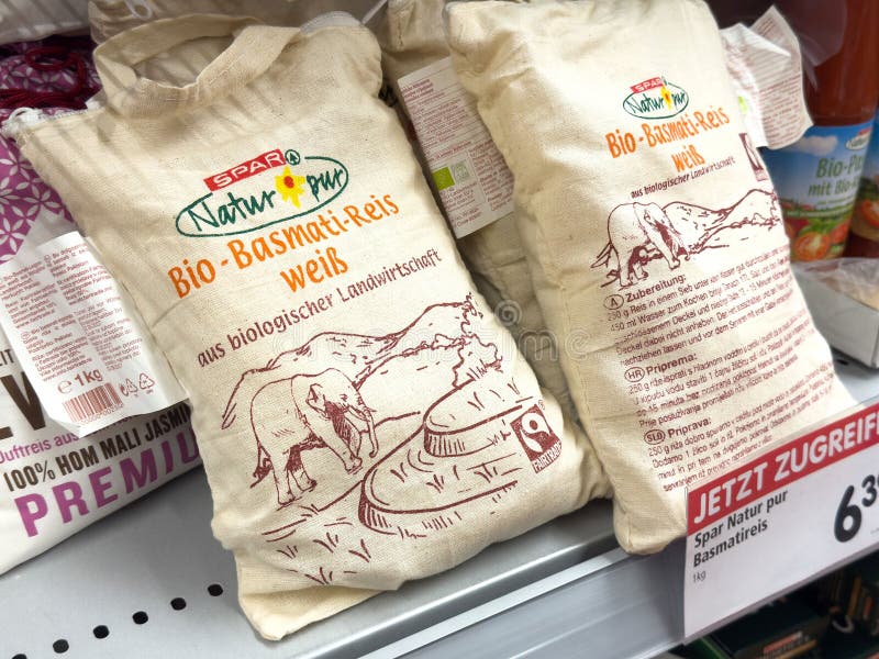 Organic Basmati Rice Packaging with Elephant Design in German ...