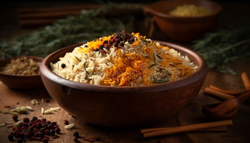 Organic Basmati Rice Pilau with Fresh Cilantro, Tomato, and Turmeric ...