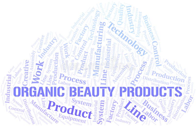 Organic Beauty Products Word Cloud Create with Text only. Stock Vector ...