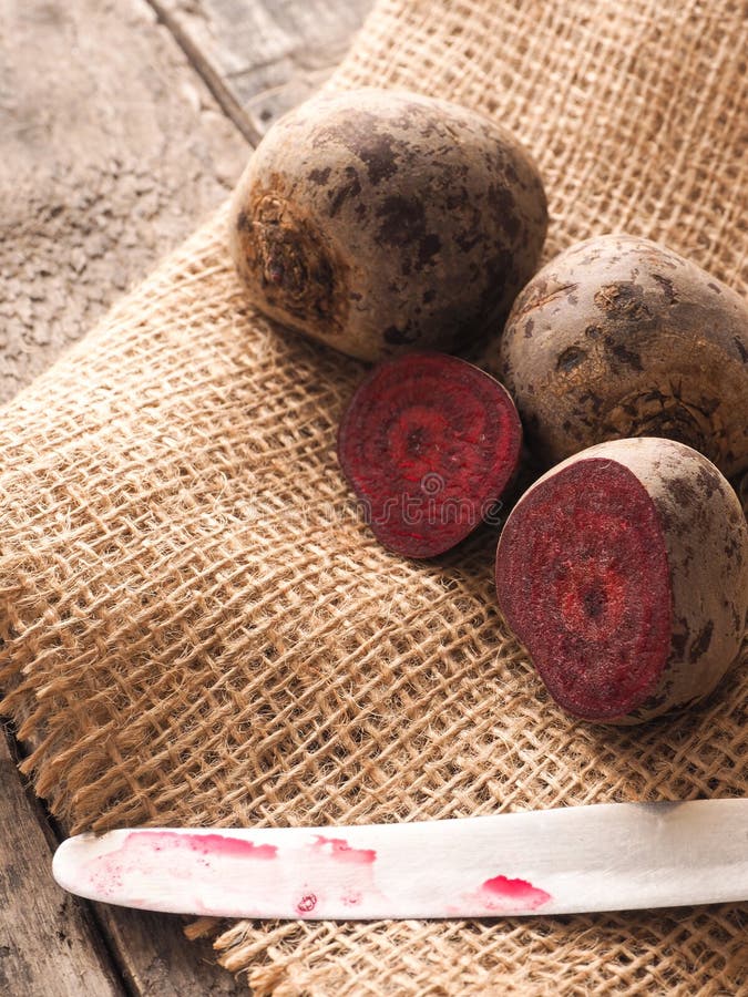 Organic Beet Root on Rustic Background Stock Image - Image of nature ...