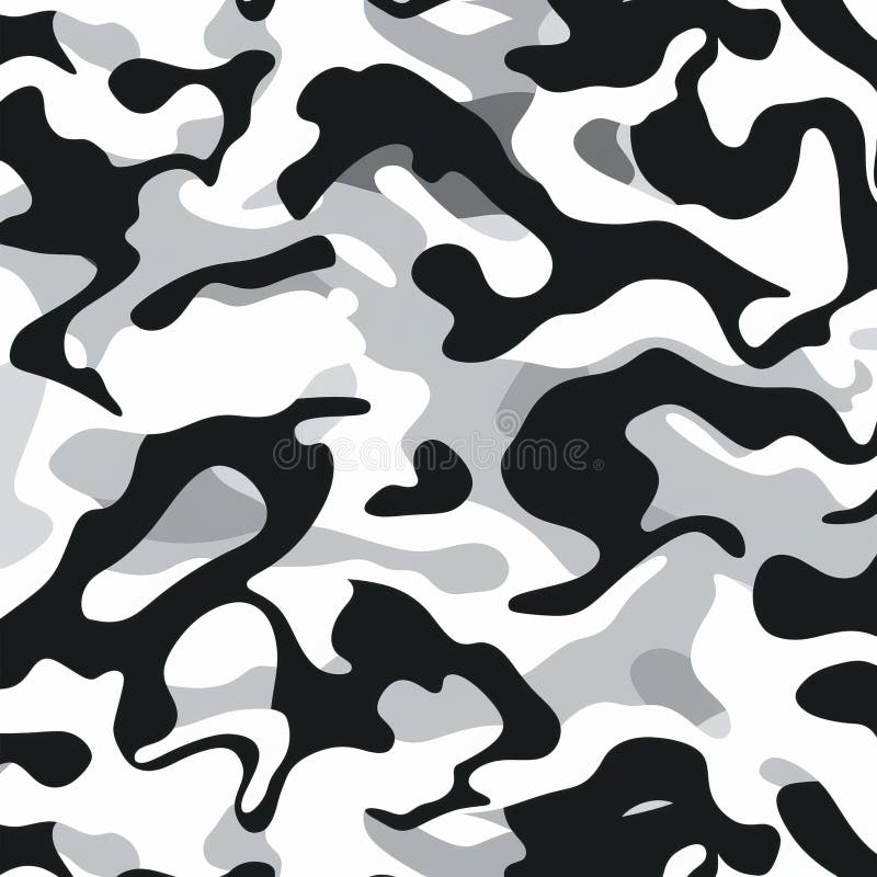 Organic Black and White Camo Pattern with Scoutcore Aesthetics Stock ...