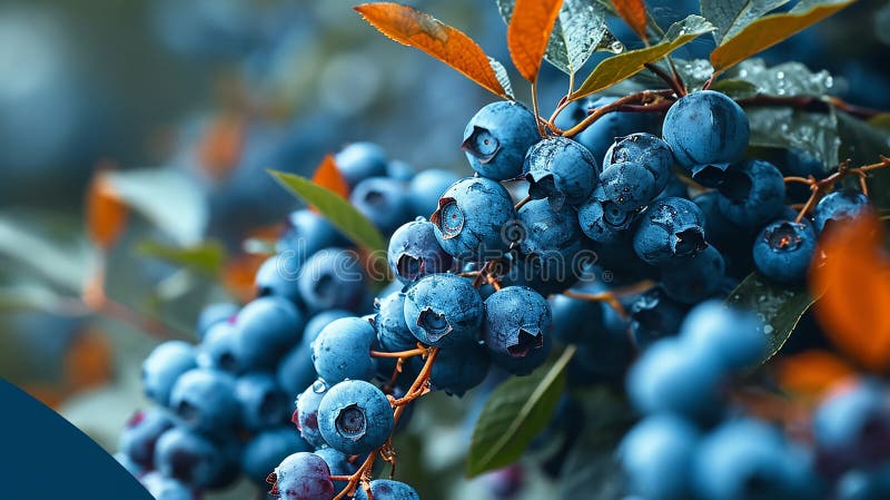 Organic blueberries stock illustration. Illustration of blueberries ...