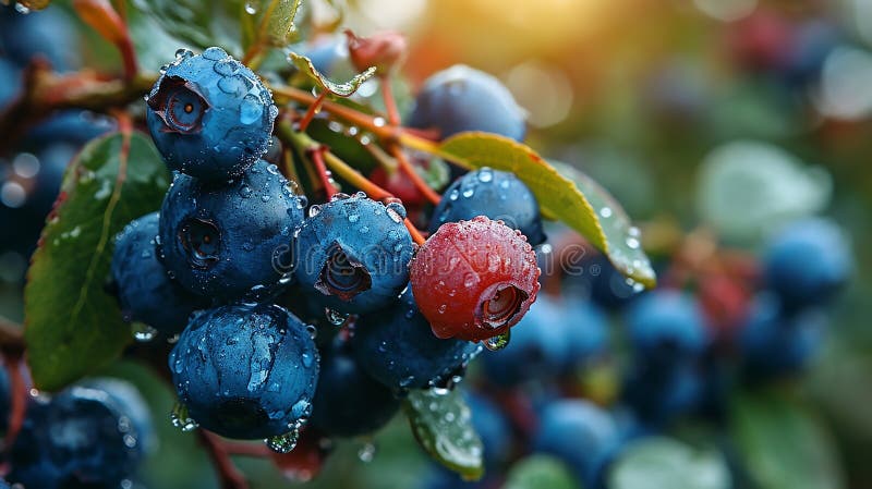 Organic blueberries stock illustration. Illustration of plant - 301934861