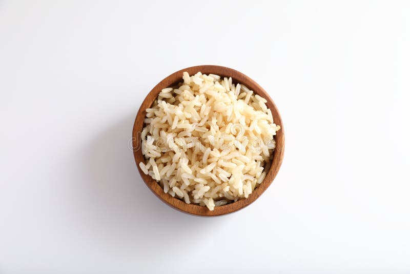 Organic Boiled Brown Rice on Bowl in Close Up Stock Photo - Image of ...