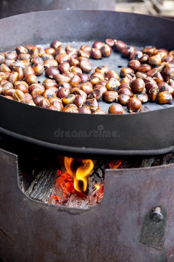 Chestnuts and Fire, Close Up Stock Image - Image of close, eating: 78950551