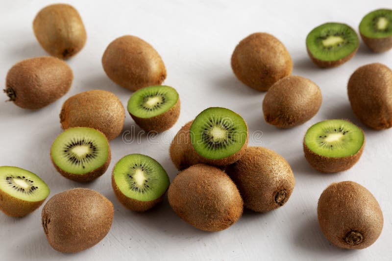 Organic Brown Kiwi Fruit, Side View Stock Photo - Image of exotic ...