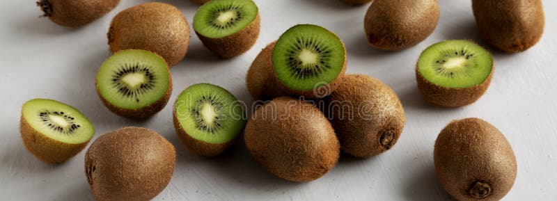 Organic Brown Kiwi Fruit, Side View Stock Photo - Image of ripe, diet ...