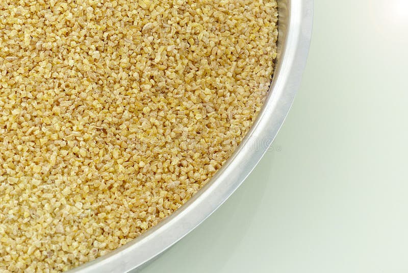 Organic Bulgur Made from Rice Wheat in a Bowl, Turkey and Bulgur ...