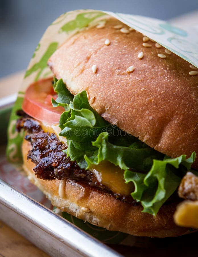 Organic Burger stock photo. Image of lunch, menu, dinner - 60414358