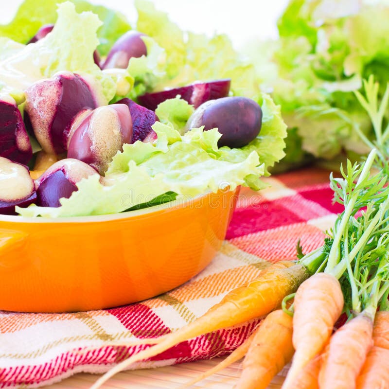 Organic Carrot and Beetroot Salad Stock Image - Image of carrots, paleo ...