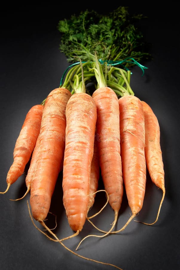 Organic Carrots And Carrot Juice For A Healthy Breakfast Stock Photo ...