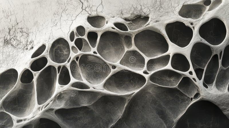 Organic Cellular Structure: Abstract Light and Shadow Play in Porous ...