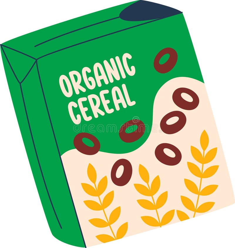 Organic Cereal Corn Flakes stock vector. Illustration of meal - 328927940