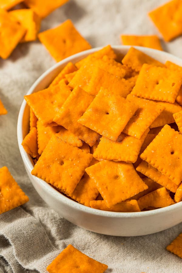 Organic Cheese Cracker Snacks Stock Photo - Image of crackers, cheese ...
