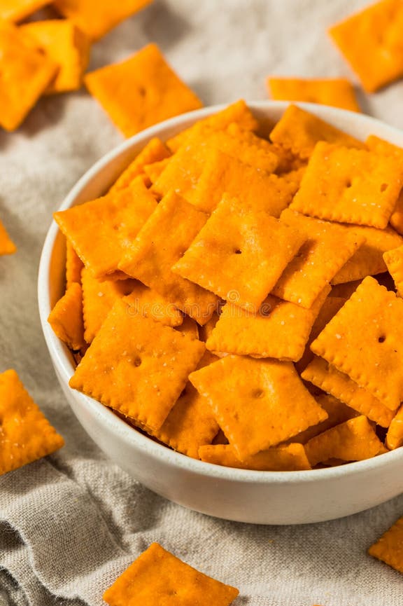 Organic Cheese Cracker Snacks Stock Photo - Image of crackers, cheese ...