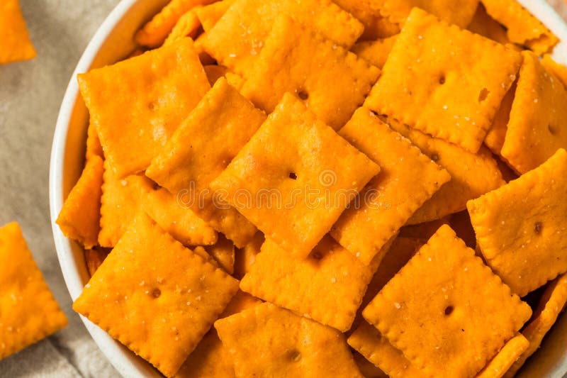 Organic Cheese Cracker Snacks Stock Image - Image of salty, snacks ...