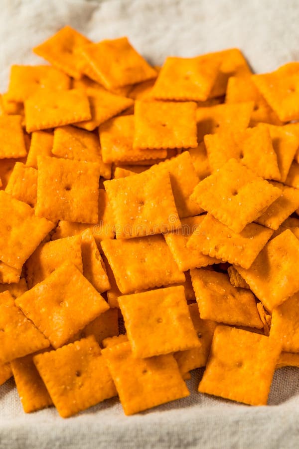 Organic Cheese Cracker Snacks Stock Image - Image of cheesy, square ...