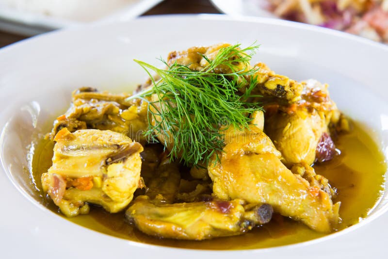 Organic Chicken Adobo in Turmeric Ginger Stock Image - Image of lunch ...