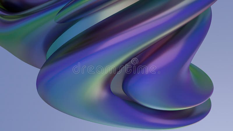 Organic Chrome Reflection Metal Geometry Impressionist Creature-like ...