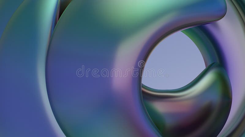 Organic Chrome Reflection Metal Geometry Impressionistic Contemporary ...