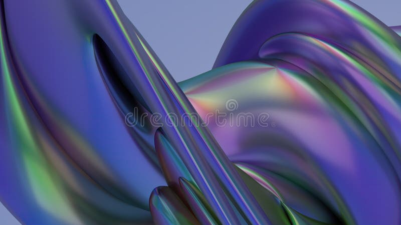 Organic Chrome Reflection Metal Geometry Surface Impressionist Liquid ...