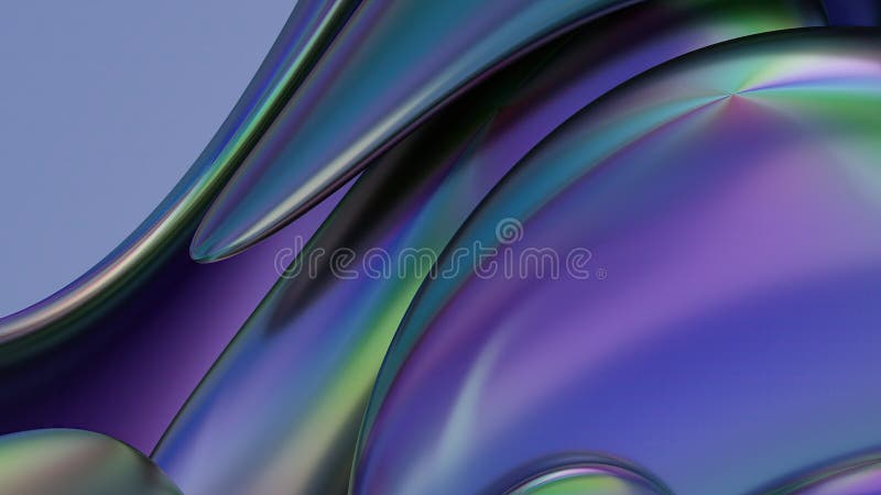 Organic Chrome Reflections Metal Geometry Impressionistic Liquid ...