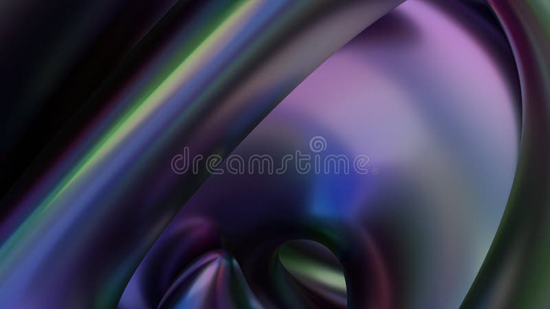 Organic Chrome Reflections Metal Geometry Surface Paint Creatures ...