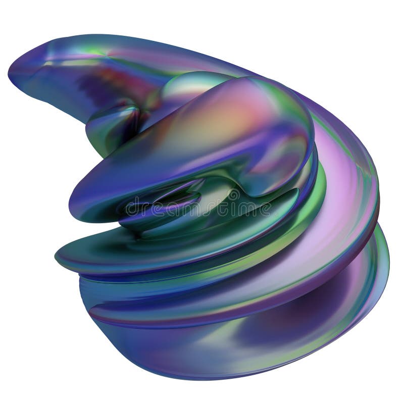 Organic Chrome Reflective Metal Geometry Creative Paint Surface ...