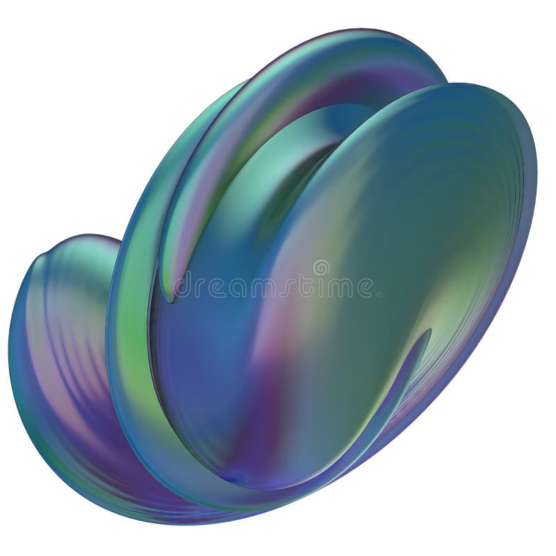 Organic Chrome Reflective Metal Geometry Impressionistic Surface Paint ...