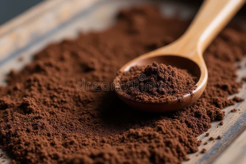 Coffee Face Mask Using Ground Beans Stock Illustration - Illustration ...