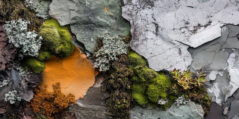 Various Natural Materials of Organic Shapes Forming an Abstract ...