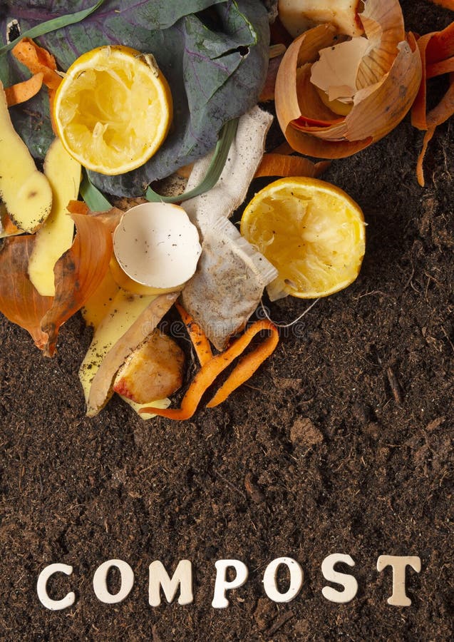 The Organic Compost - Biodegradable Kitchen Waste and Soil Stock Photo ...