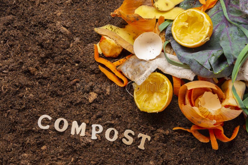 The Organic Compost - Biodegradable Kitchen Waste and Soil Stock Photo ...