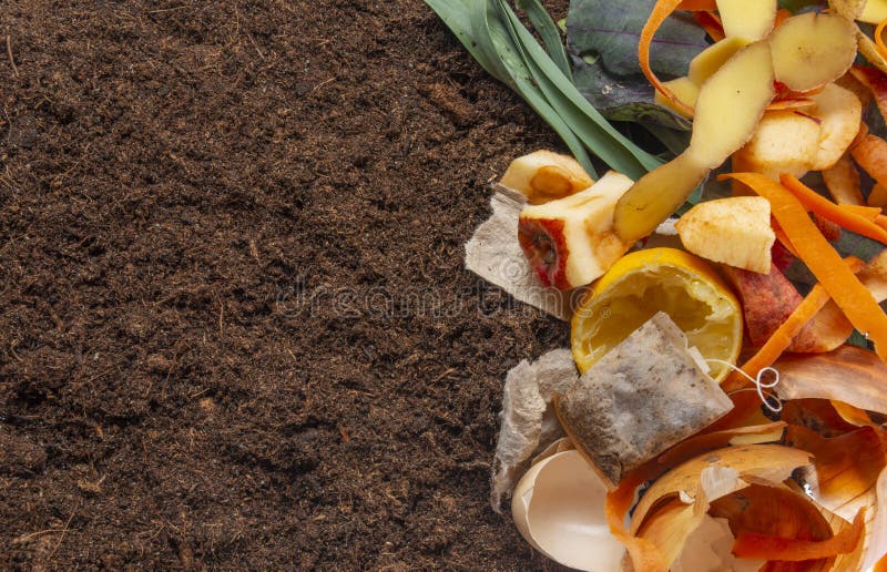 Compost - Biodegradable Kitchen Waste and Soil. Layers of Biowaste ...