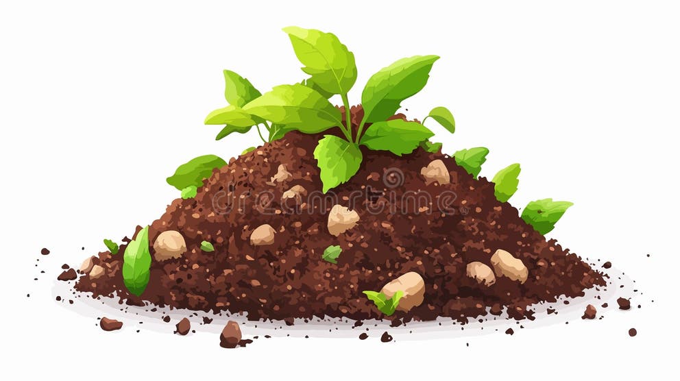 Organic Compost Pile Vector Illustration for Eco-Friendly Concepts ...